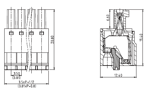 2edgkd Plug-in Terminal Block Connector - 5.08mm Pitch Pcb Connector ...