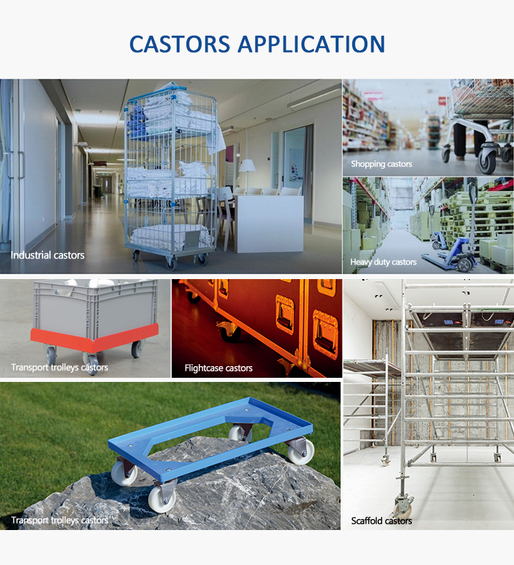 Cascoo Solid Rubber Plastic Waste Container Casters For Trash Bins ...