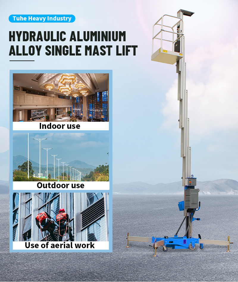 4-10m Ac Hydraulic Lift Table And Aluminum Electric Mast Lift Platform ...