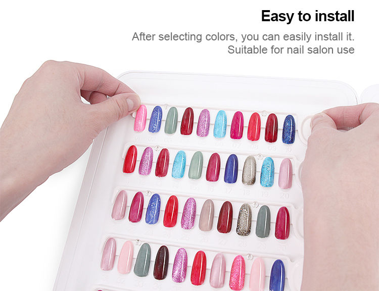 Nail Color Chart Display Book: 150 Tips For Manicure And Gel Polish ...