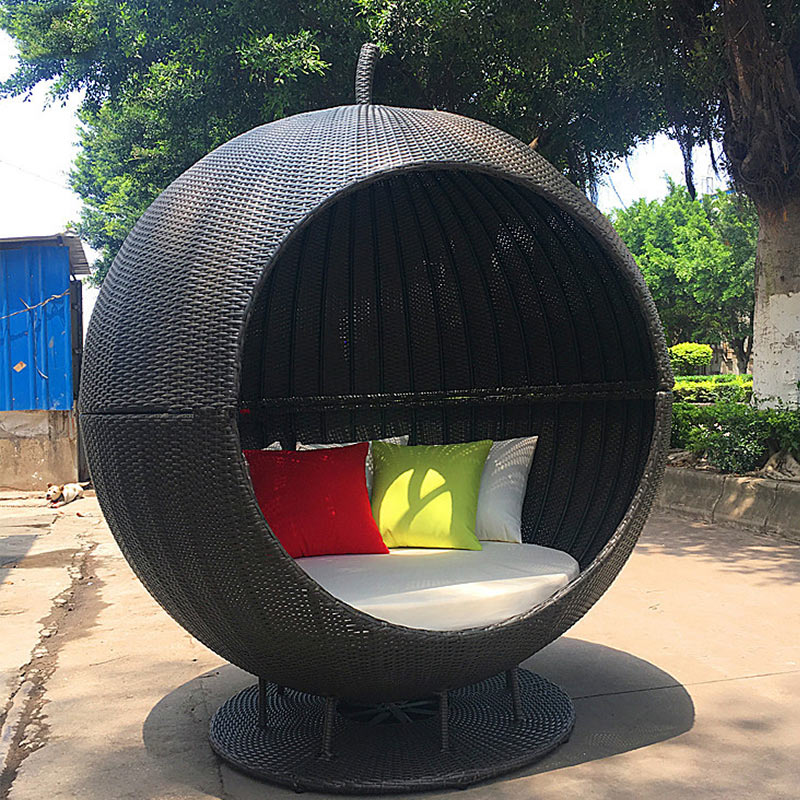 Outdoor Daybed Dubai Apple Shape Wicker Daybed, High Quality Outdoor ...