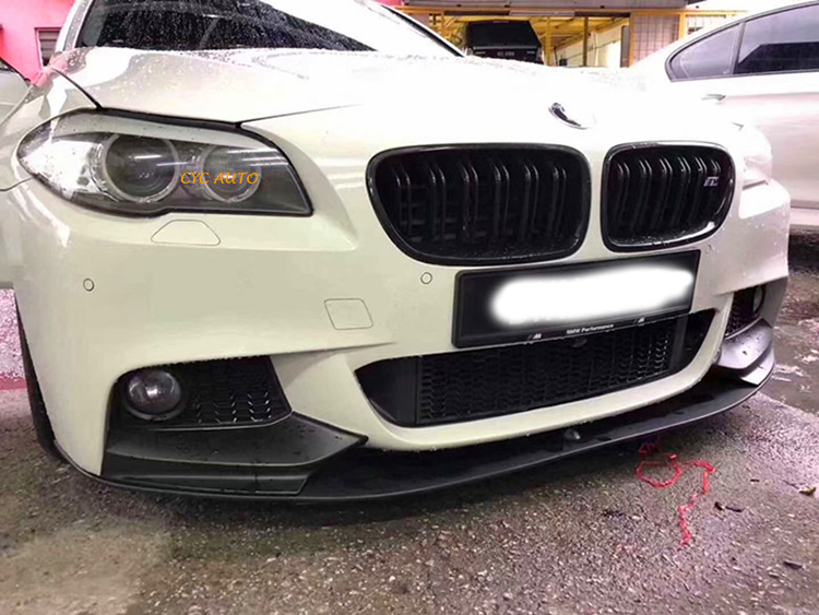 F10 Facelift Mp Style Front Splitter For Bmw 5 Series - Glossy Black ...
