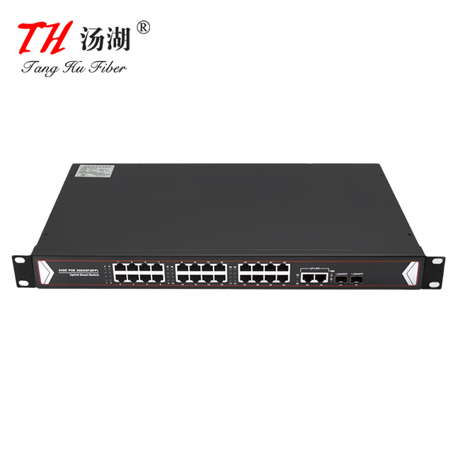 24 Ports Poe Switch 48v 1000mbps With 2 Gigabit Ports And 2 Sfp Slots ...