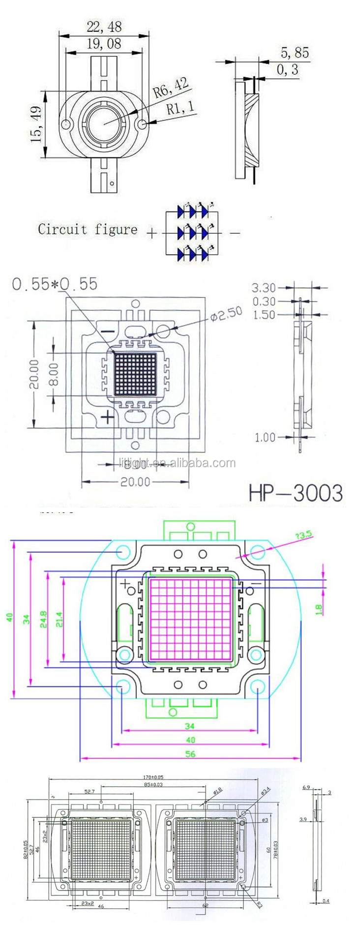 High Power 20w-500w Infrared Diodes (930nm-950nm) Cob 200w Ir Led 940nm ...