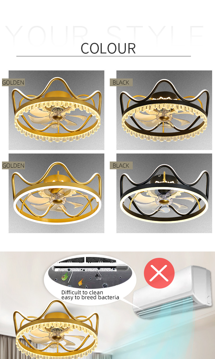 Modern Luxury Led Ceiling Fan With Remote Control, High Quality Modern ...