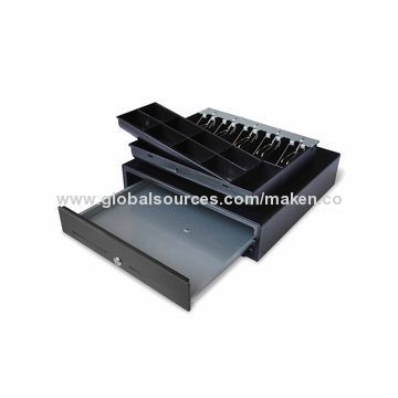 Manual Button Open Cash Drawer With Removable & Adjustable Cash Tray ...