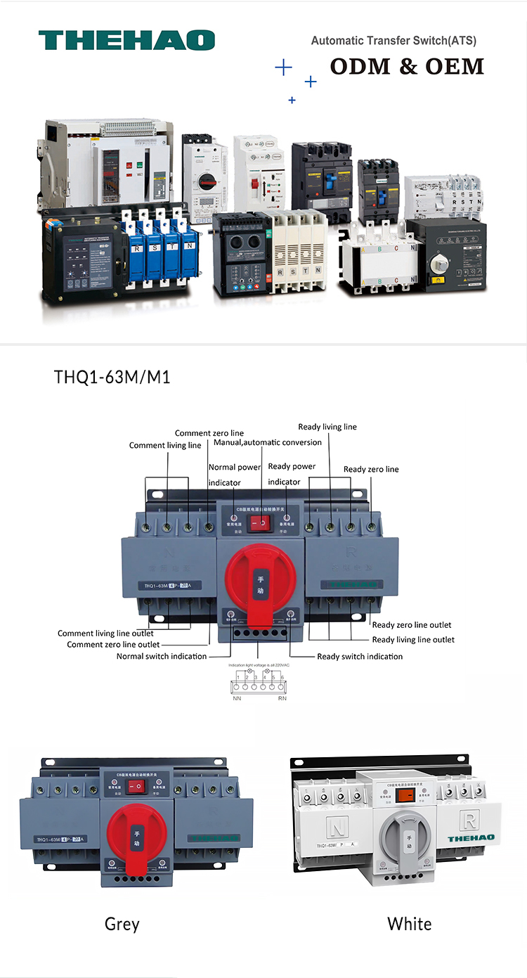 Dual Power Automatic Transfer Switch (ats) - 2/3/4 Pole, 6a To 63a ...