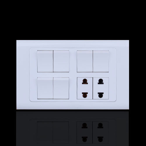 6 Gang Switch + 2 Socket, High Quality 6 Gang Switch + 2 Socket on ...