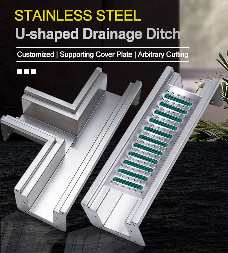 Factory Direct Sus304 Stainless Steel Drainage Ditch With Cover Plate ...