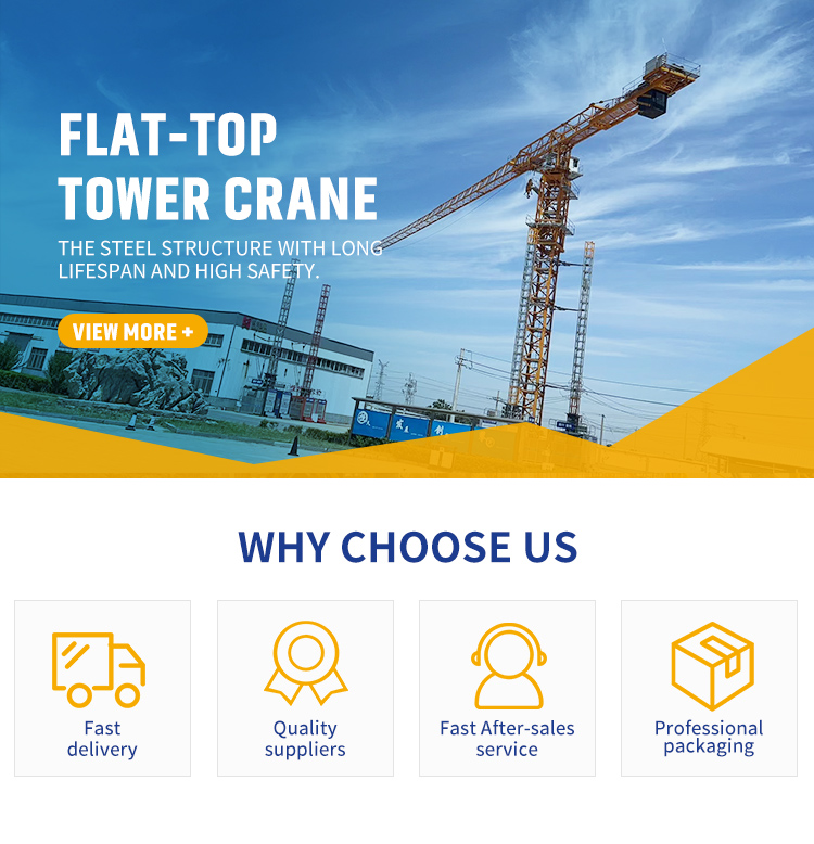 Qtz160 10 Ton Luffing Jib Tower Crane For Sale With Derrick Jibs, High ...