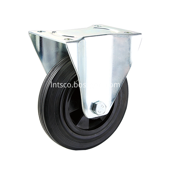 Fixed Industrial Plastic Core Rubber Casters, High Quality Fixed ...