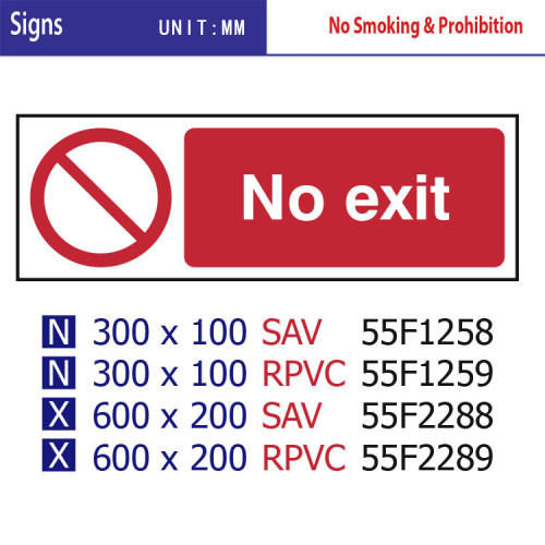 No Exit Signs Safety Signs Pvc Board Warning Signs, High Quality No ...