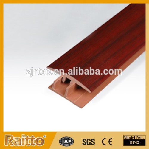 Wood Grain Pvc Floor Profile Laminated T Profile, High Quality Wood ...