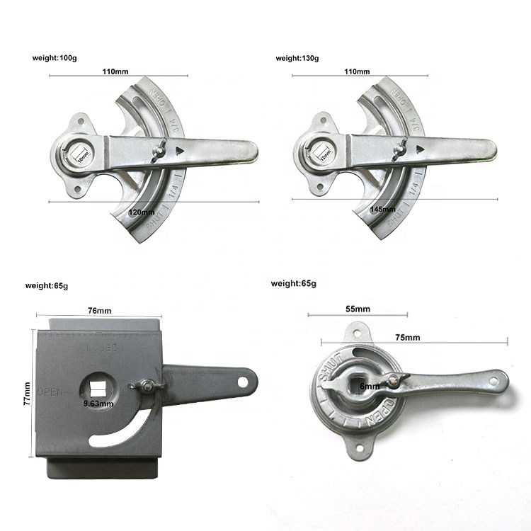 Air Duct Manual Damper Regulator Quadrant For Hvac Systems, High ...