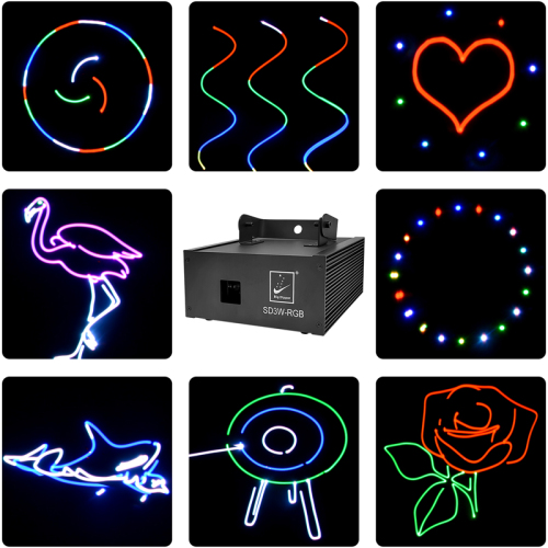 큰 디퍼 3w 풀 컬러 애니메이션 레이저 라이트 순수 Ld 디스코 바 성능 스테이지 레이저 전문 조명 의 고품질 큰 디퍼 3w 풀 컬러 애니메이션