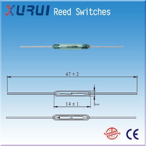 Magnetic Contact Reed Switches / 2.0*14mm Reed Switch / Mini Glass Reed ...