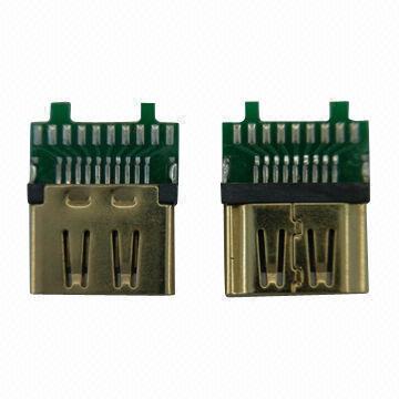 Hdmi Connectors, A Type Steel With Gold Plating Female Pcb Board, High ...