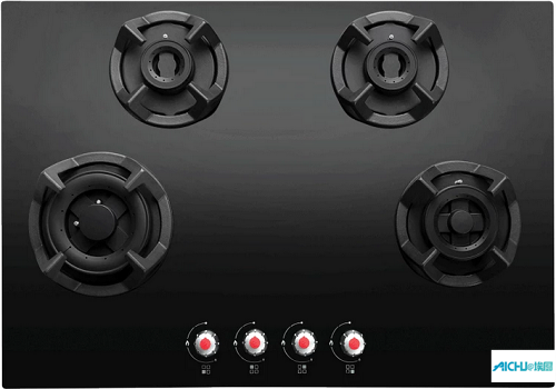 Classic Black Glass Built-in Hob 4 Burner, High Quality Classic Black ...