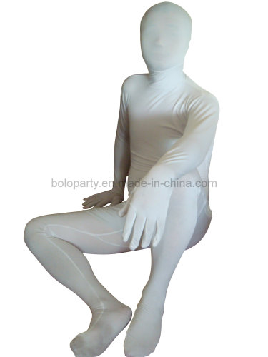 White Morph Suit Connection Zentai Suit, High Quality White Morph Suit ...