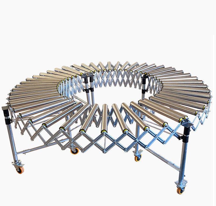 180 Degree Free Rotating Rollers Motorized Assembly Line Conveyor Table ...