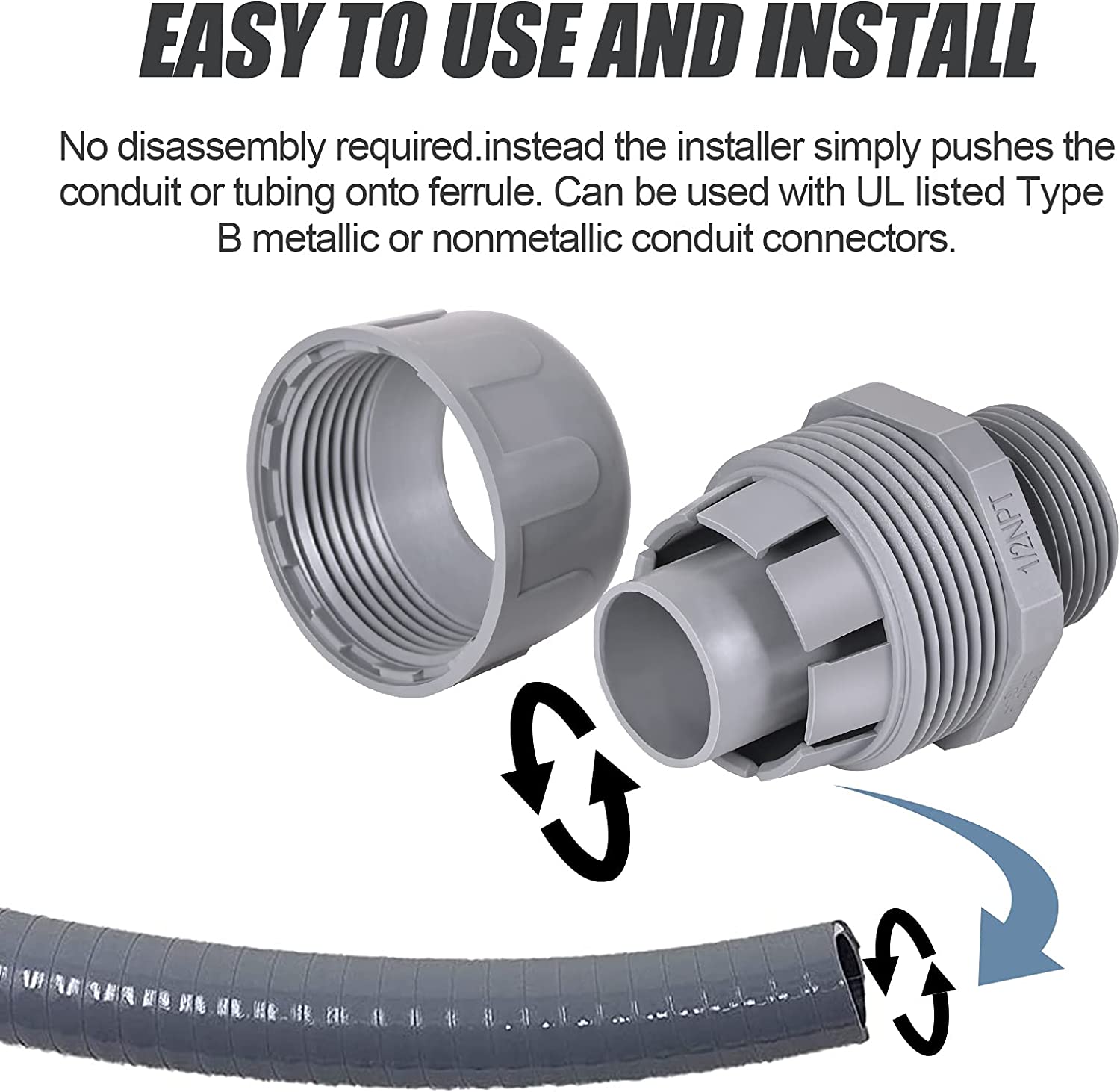 1/2\" Pvc Flexible Conduit Liquid Tight Connectors, High Quality 1/2 ...