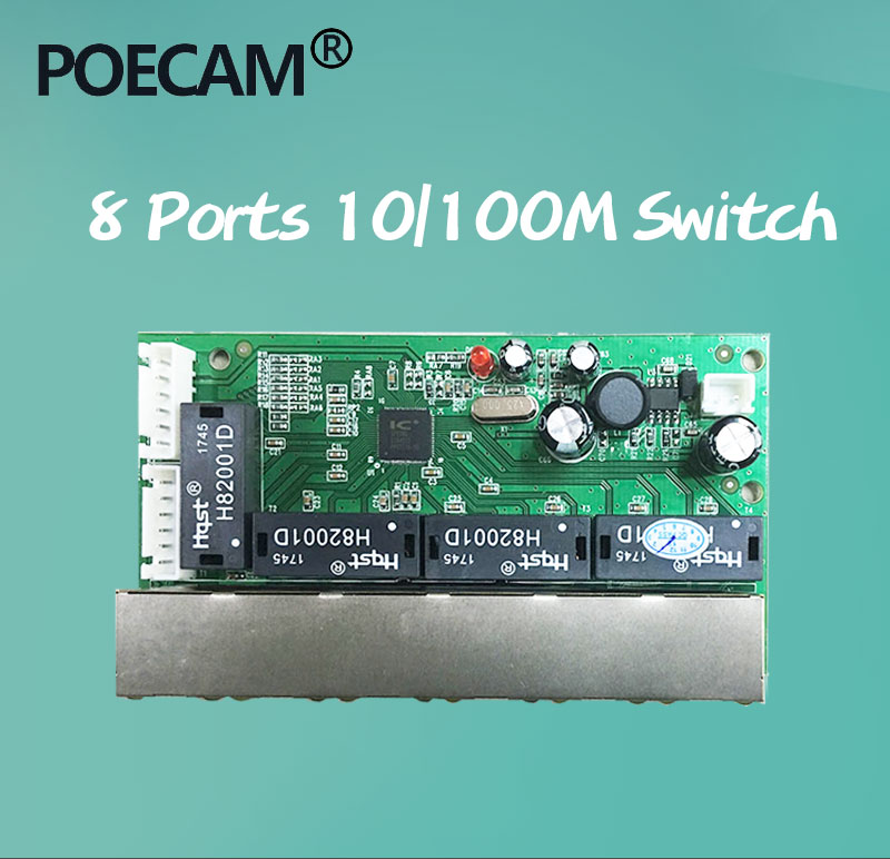 8 Ports 10/100mbps Networks Switch Hub Fast Ethernet Switches Board ...