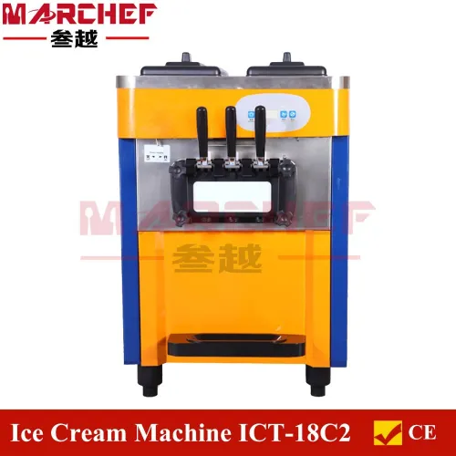 Yellow Color Commercial Frozen Yogurt Machine / Frozen Yogurt Machine ...