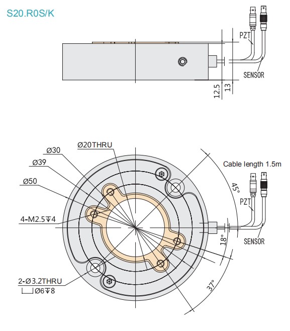 S20 Piezo Rotation Stage With A Diameter Of 20mm Central Aperture And ...