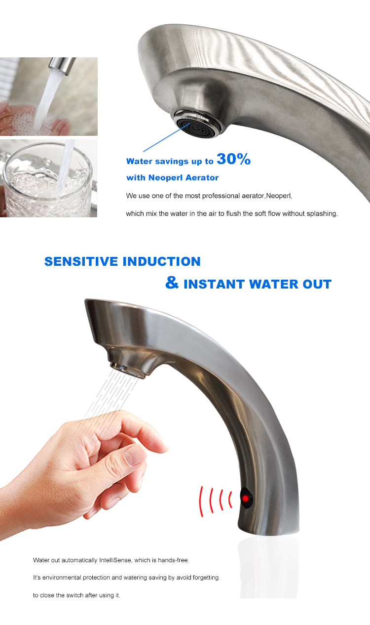 Touchless Hand Free Sensor Bathroom Faucets, High Quality Touchless ...
