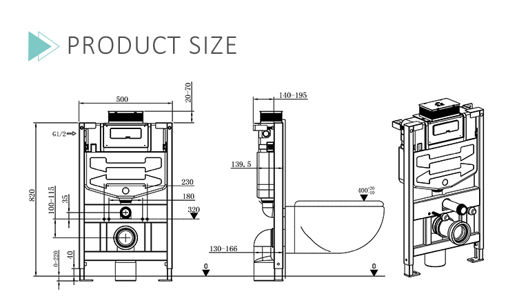 Best Bathroom Top Button Concealed Tank For Wall Toilet Manufacturer ...
