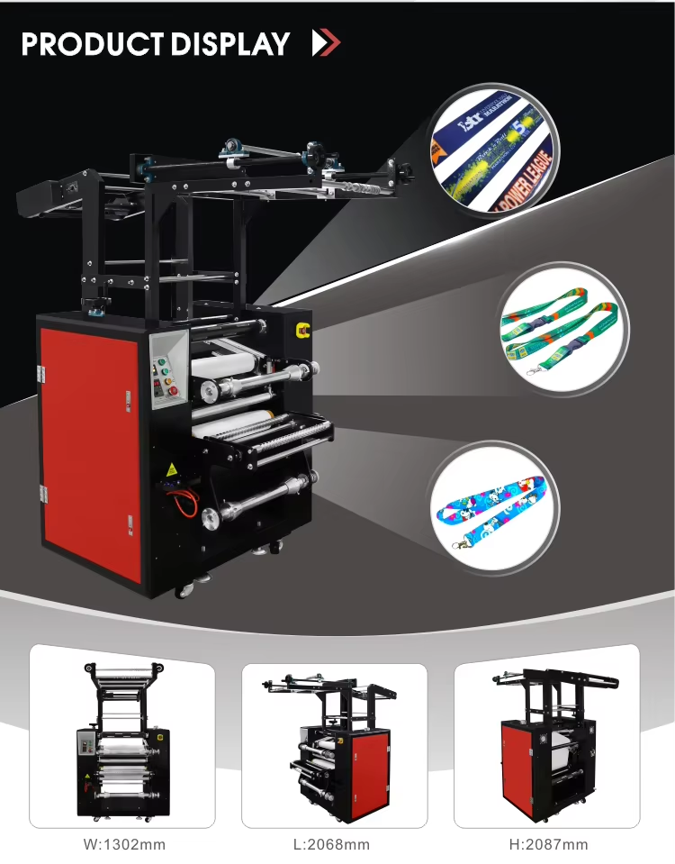 210x600mm Double-sided Oil Roller Sublimation Heat Transfer Machine ...