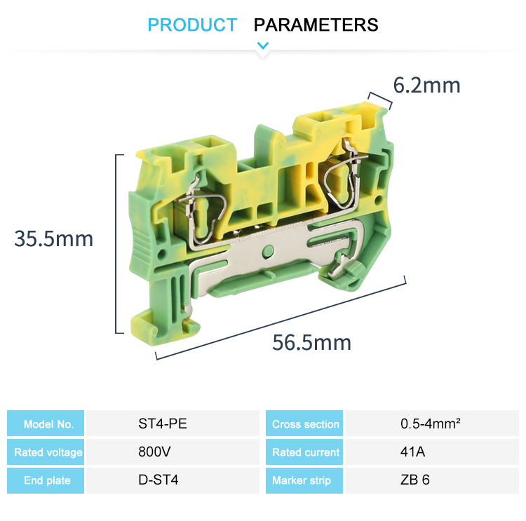JST 4-PE Spring Cage Ground Terminal China Manufacturers Suppliers ...