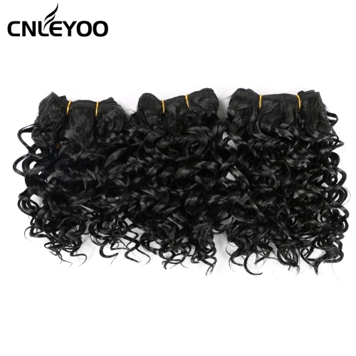 8 Inch Jerry Curl Braiding Hair Extension 3 Pieces Synthetic Water Wave ...