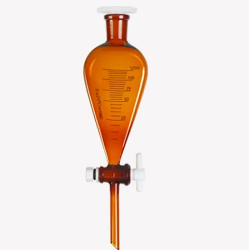 Amber Glass Separate Funnel With Stopcock 125ml, High Quality Amber ...