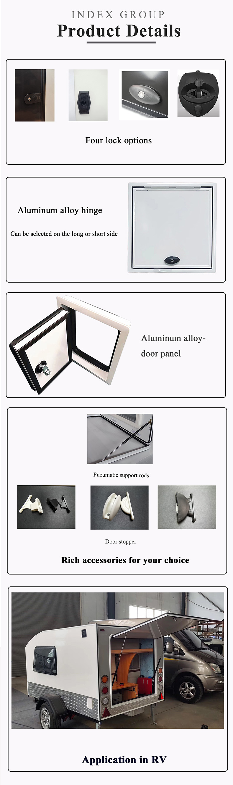 Aluminum Alloy Caravan Camper Access Door 600x400mm Rv Hatch, High ...