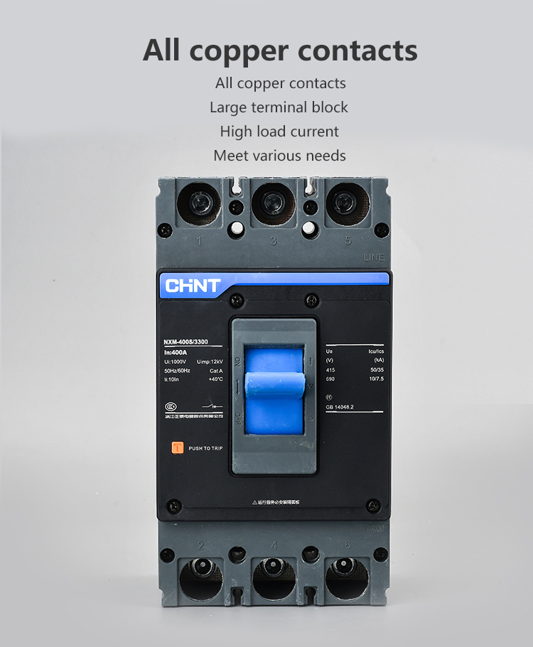 Chint Nxm Series 3 Phase Mccb Circuit Breaker 250a 3 Pole Air Switch ...