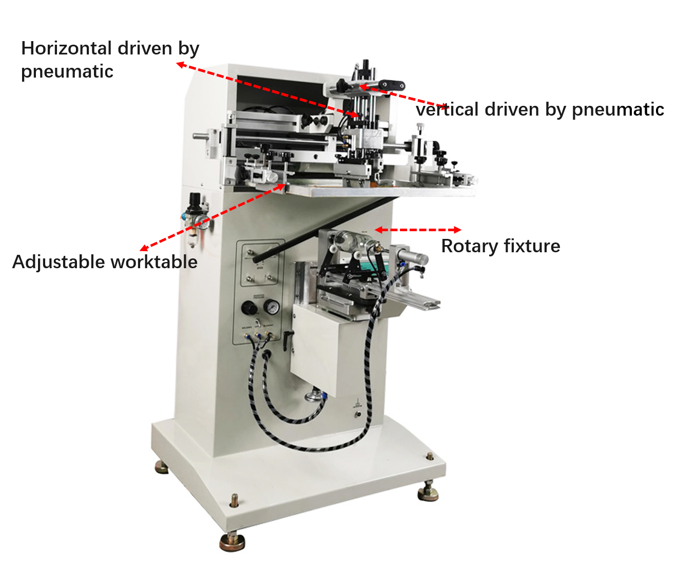 Semi-automatic Cylindrical Silk Screen Printer For Pistons, High ...