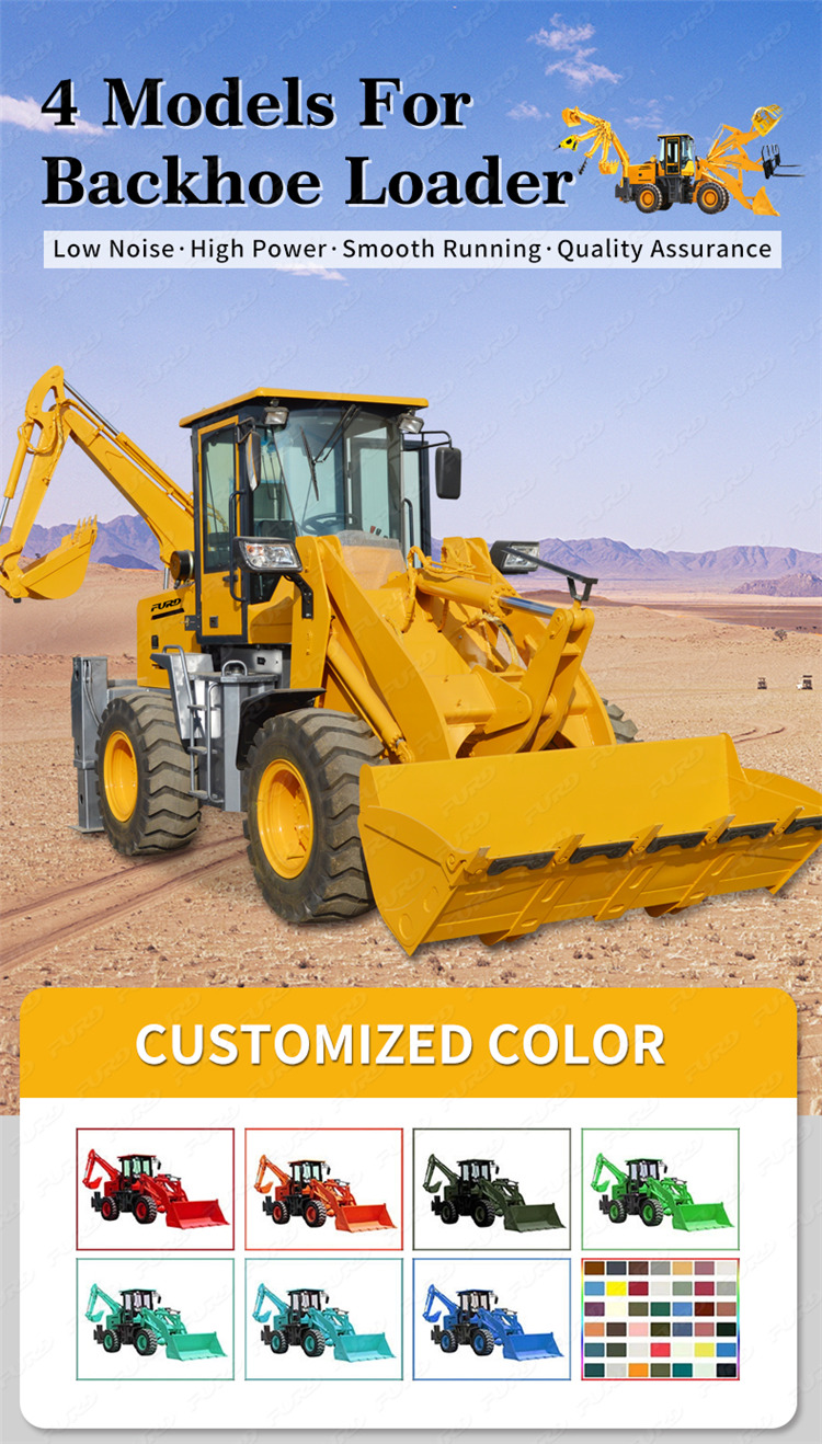 Diesel Engine Power 4x4 Wheel Drive Backhoe Loader Digger For Sale ...