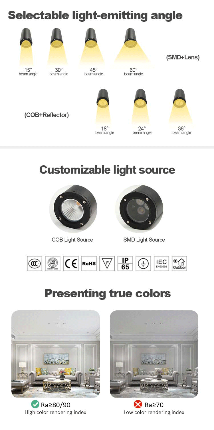 การออกแบบใหม่กันน้ำ Ip65 Surface Led Downlight คุณภาพสูง การออกแบบใหม่ ...