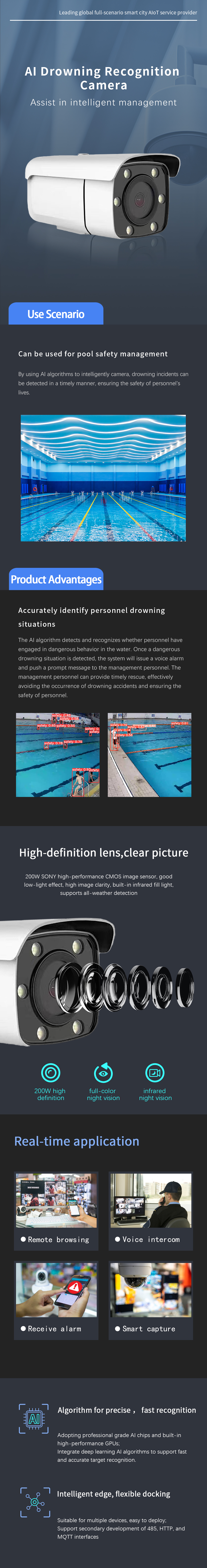 Ai Drowning Recognition Security Camera, High Quality Ai Drowning ...