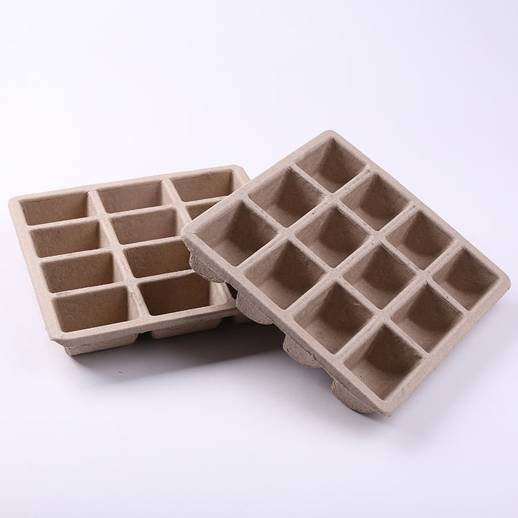 Biodegradable Recycled Paper Pulp Molded Packaging Tray, High Quality ...