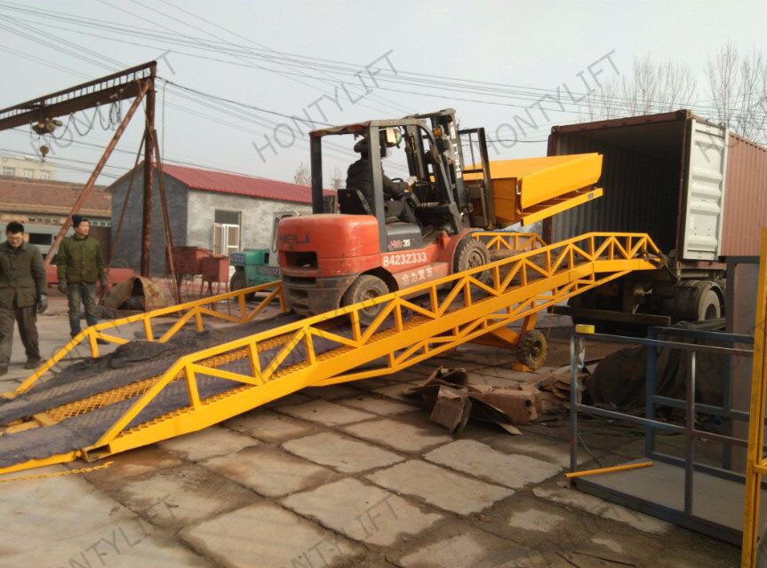 Hontylift 2025: Mobile Hydraulic Container Yard Ramp For Truck Loading ...