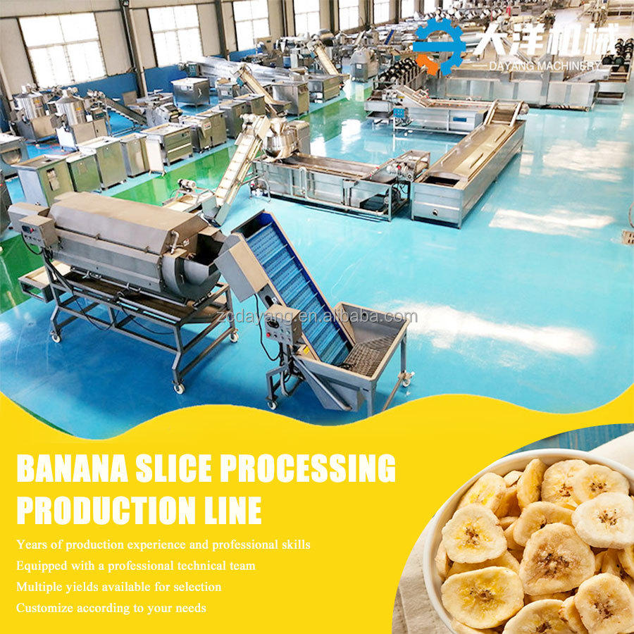 Customizable 150 Kg/h Banana Chips Production Line Machine, High ...