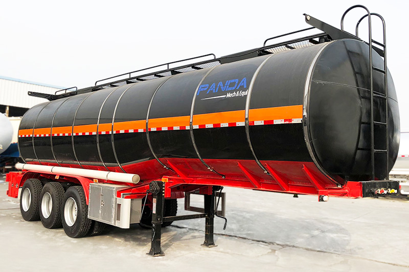 Bitumen Mixer Tank Truck Semi Trailer With Heating System For Sale ...
