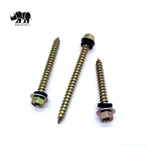 Yellow Zinc Plated Self-drilling/tapping Screw #12 5.5mm Hex Washer ...