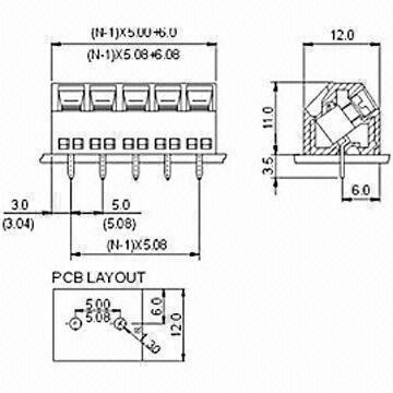 Rising Clamp Pcb Screw Terminal Block Connecter With -40 To +105°c ...