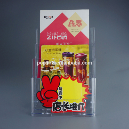 A5 Transparent Plastic Brochure Stand For Exhibition Display, High ...
