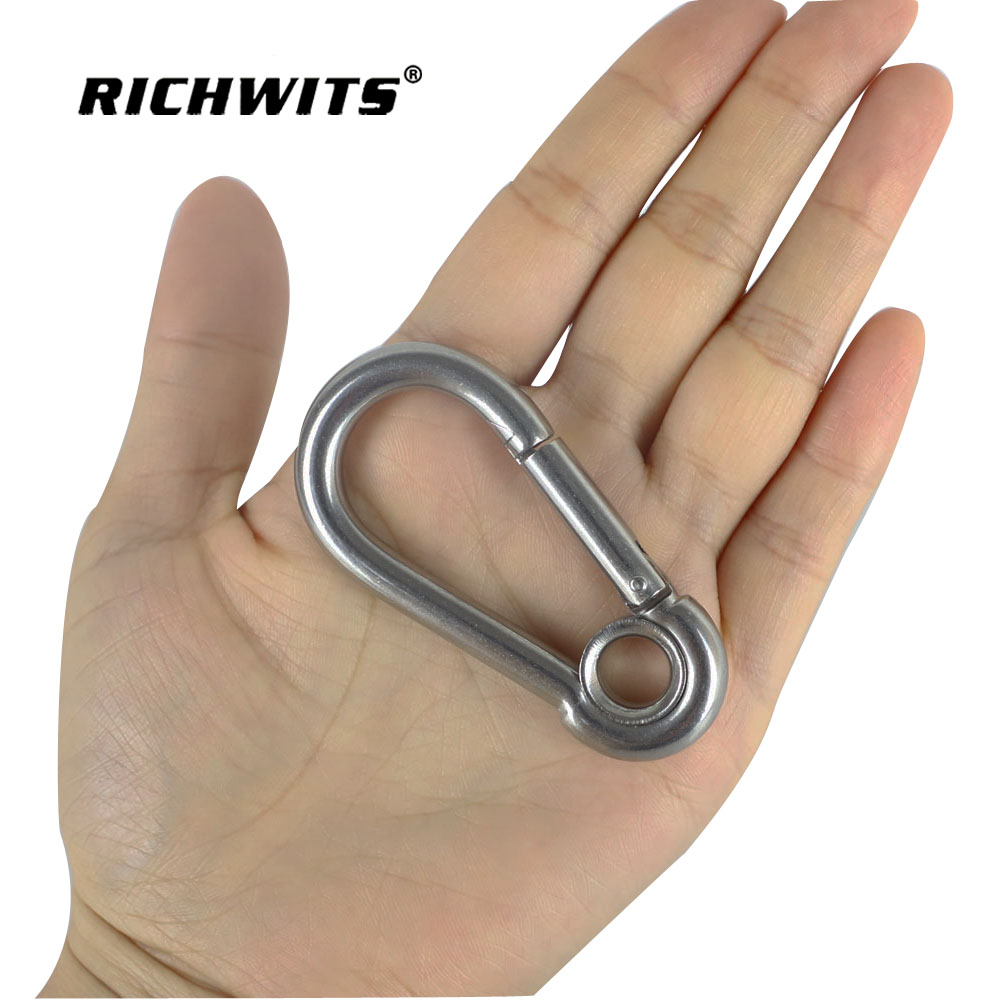 Marine Accessories Snap Shackle Sus304 Carabiner Hook With Eyelet For ...