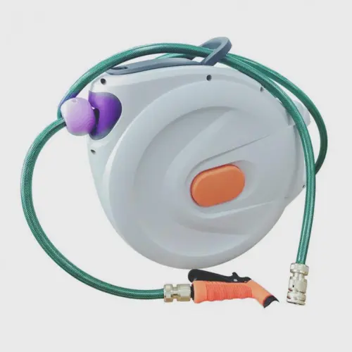 Auto Rewind Roll-up Retractable Wall-mounted Water Hose Reel, High ...