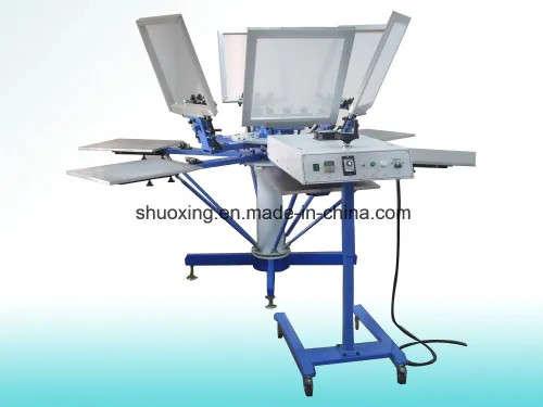 6 Heads Textile Screen Printing Presses, High Quality 6 Heads Textile ...